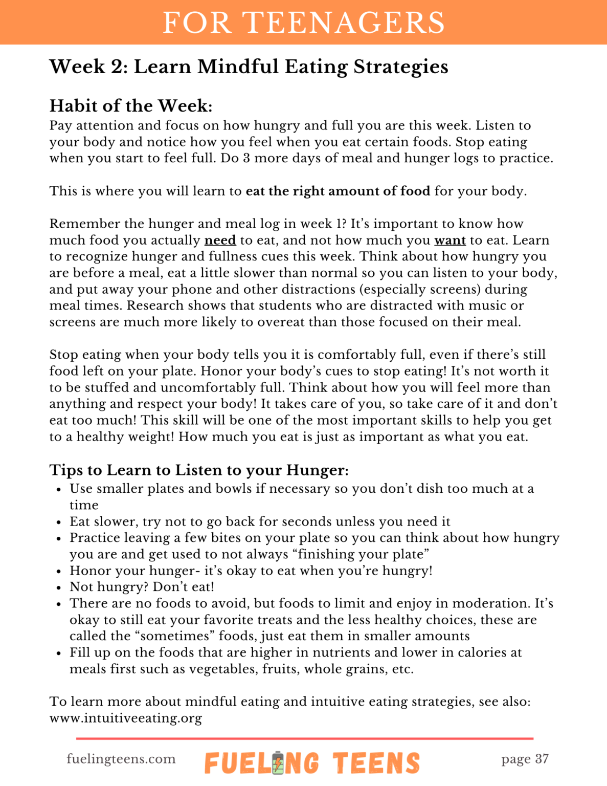 The Right Way to Lose Weight for Teens – Fueling Teens